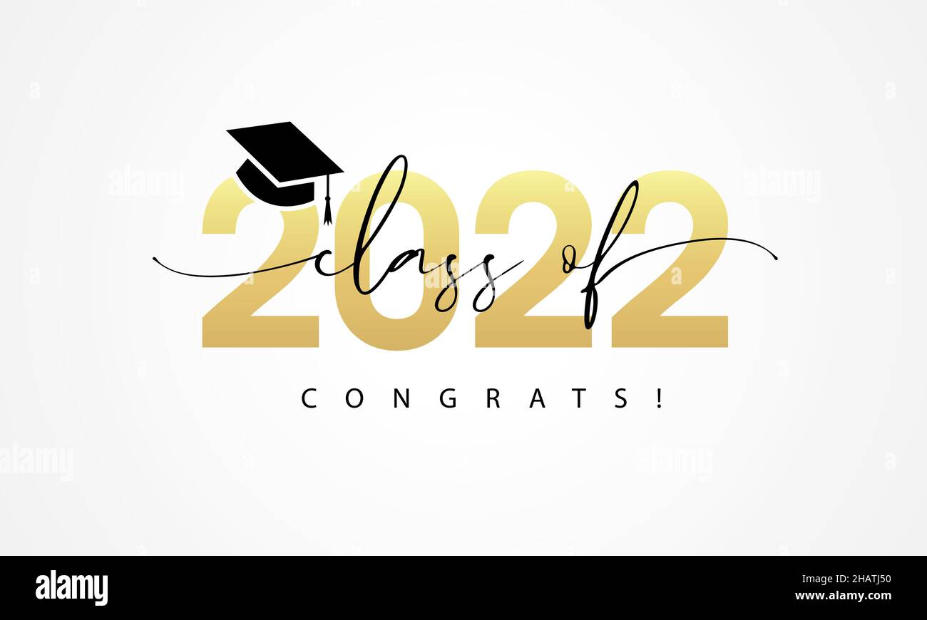 Class of 2022, word lettering script. Congrats Graduation lettering ...