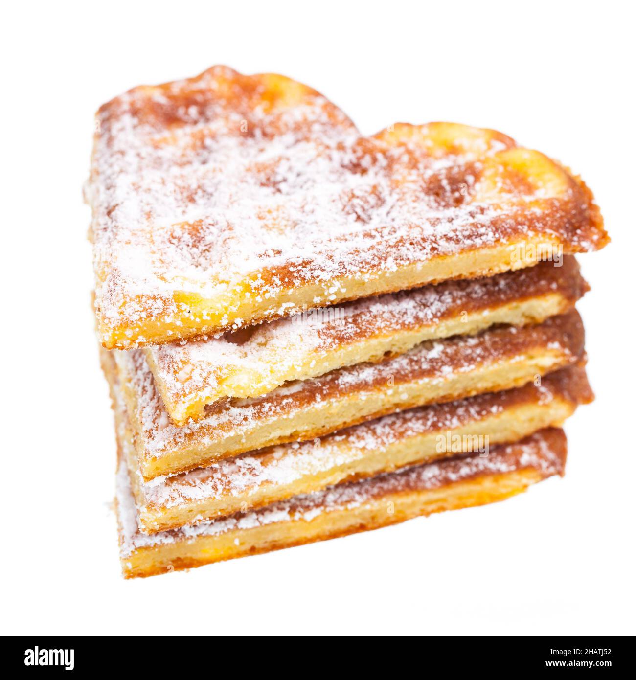 waffles, fresh, stack, white, waffle, one above the other, background ...