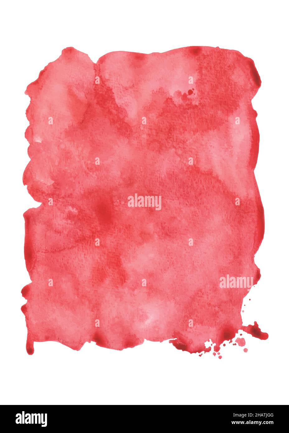 Bright red watercolor stains splash. Abstract art hand-painted isolated ...