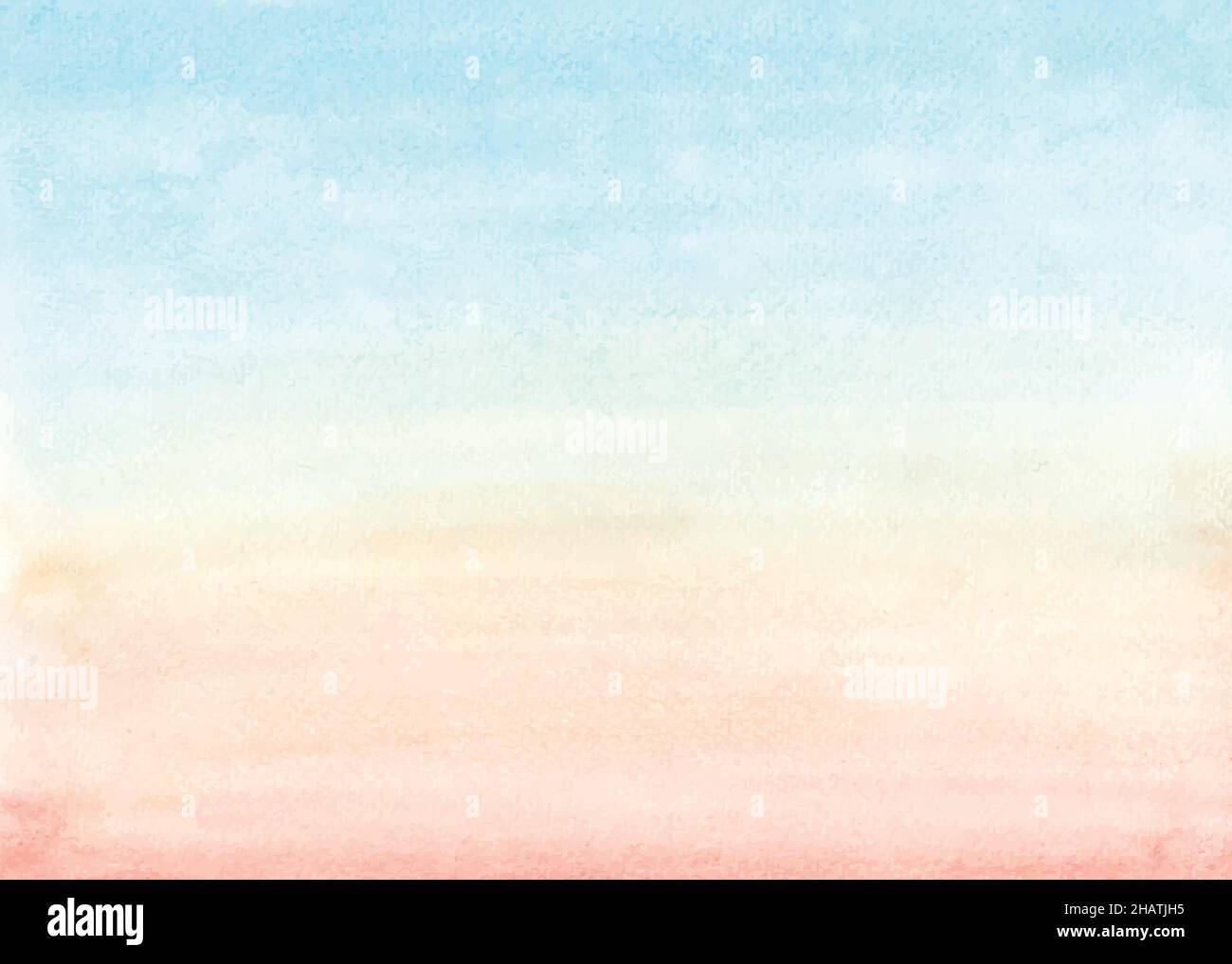 Abstract background with light blue-orange gradient watercolor. Hand ...