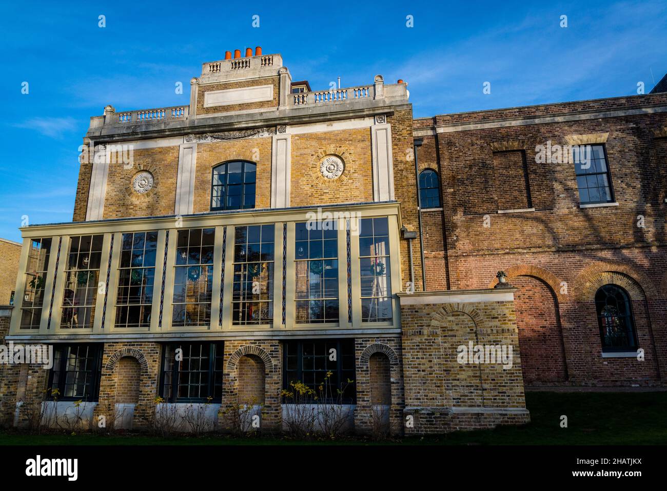 Back side of Pitzhanger Manor, a country house of neoclassical ...