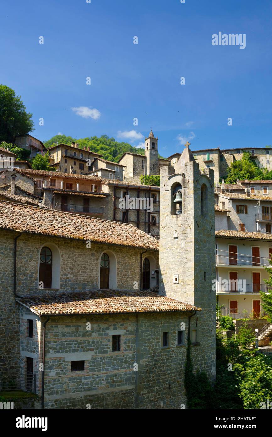 Landscape along the old Salaria road in the Ascoli Piceno province ...