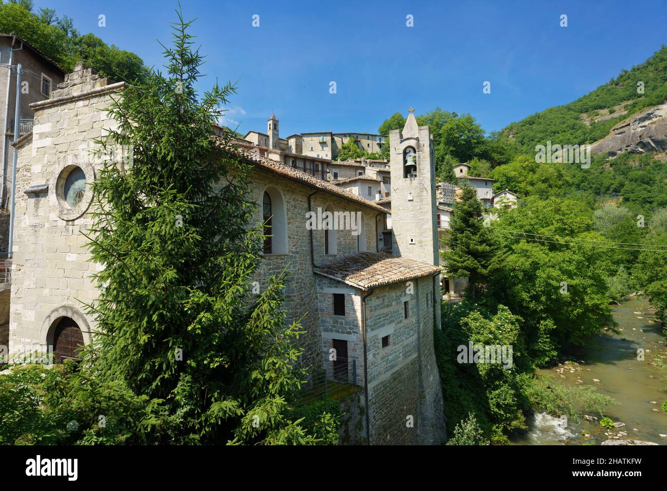 Landscape along the old Salaria road in the Ascoli Piceno province ...