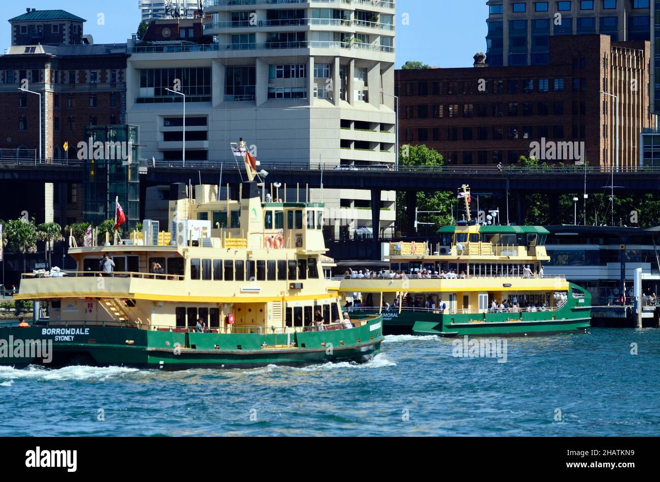 Ferries at work on Sydney Harbor, Australia Stock Photo - Alamy