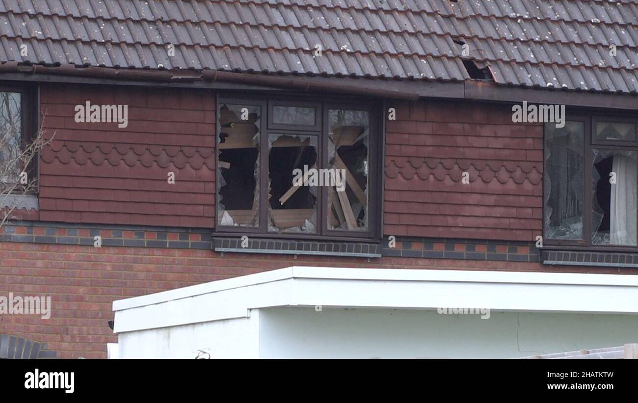 Damage to a property in Grovelands Road, Reading, where one person has ...