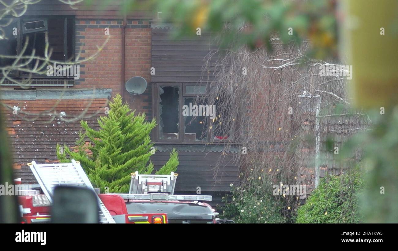 Damage to a property in Grovelands Road, Reading, where one person has ...
