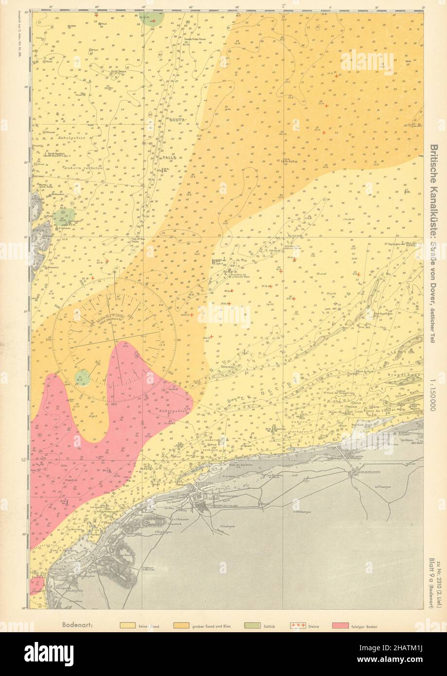 Strait of dover map hi-res stock photography and images - Alamy