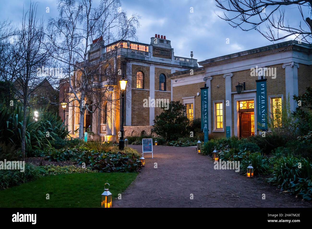Main facade of Pitzhanger Manor, an English country house famous as the ...