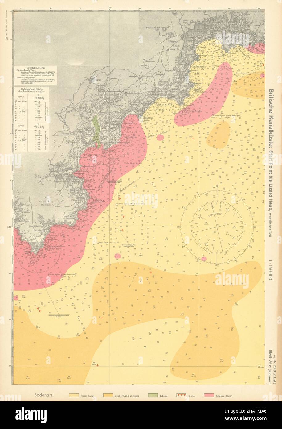 25a. English Channel Coast. Fowey Falmouth Cornwall. KRIEGSMARINE Nazi ...