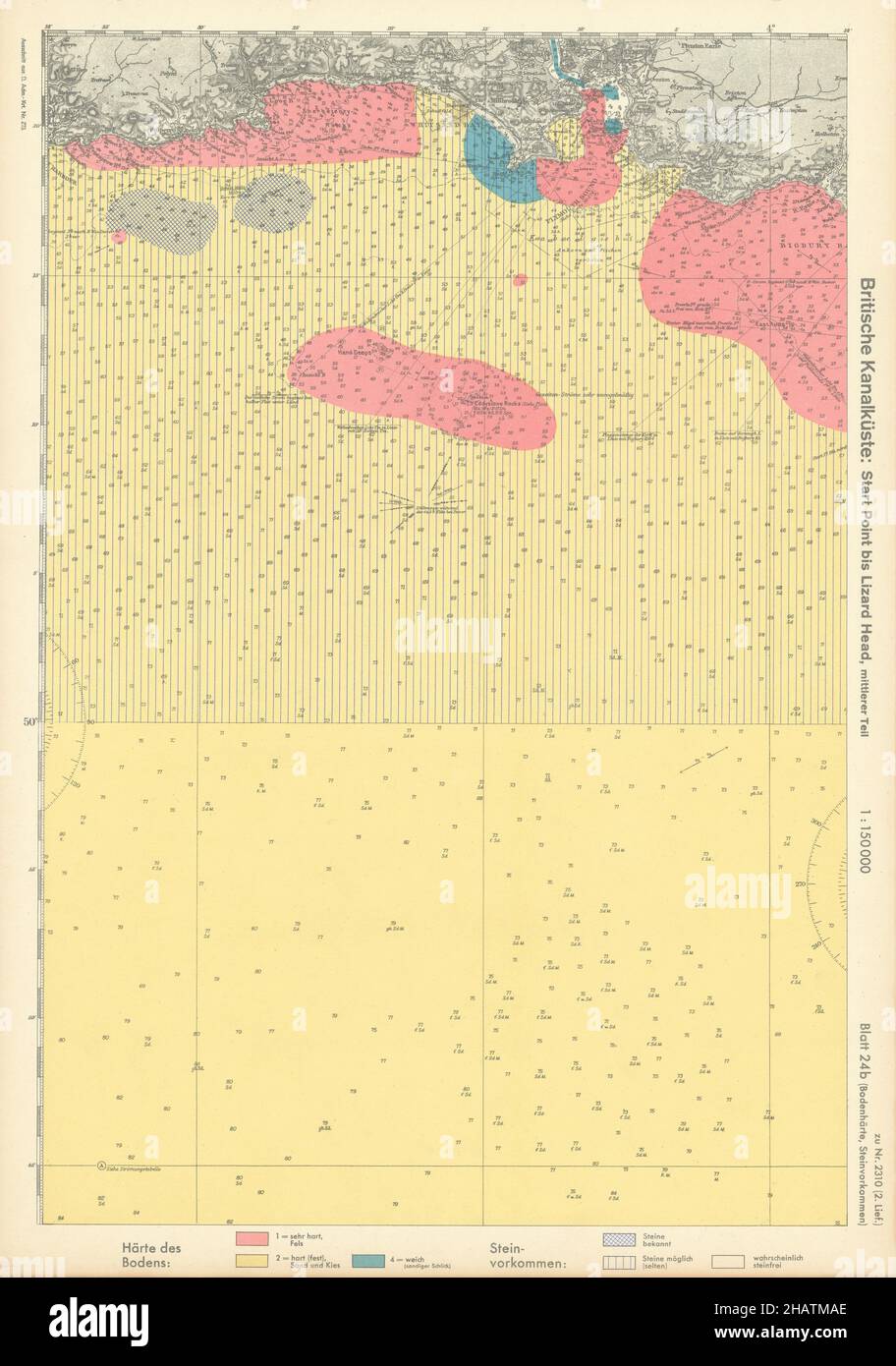 24b. English Channel Coast. Cornwall Devon Plymouth. KRIEGSMARINE Nazi ...