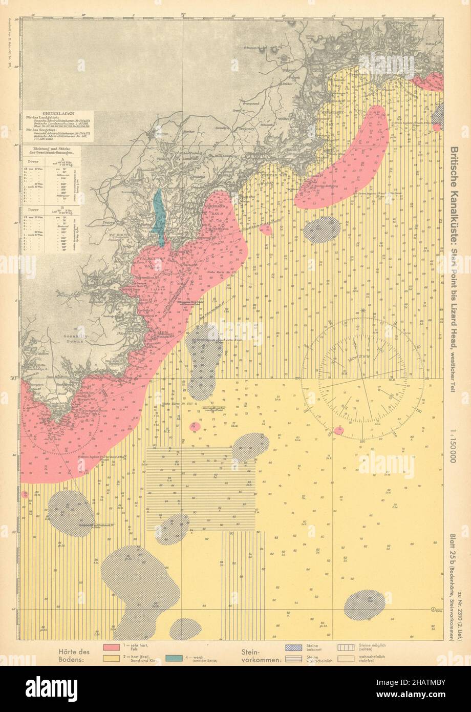 25b. English Channel Coast. Fowey Falmouth Cornwall. KRIEGSMARINE Nazi ...