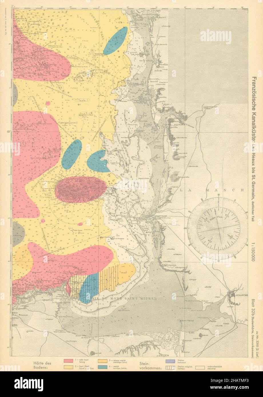 32b. Manche Ille-et-Vilaine coast. Mont Saint Michel. KRIEGSMARINE Nazi ...
