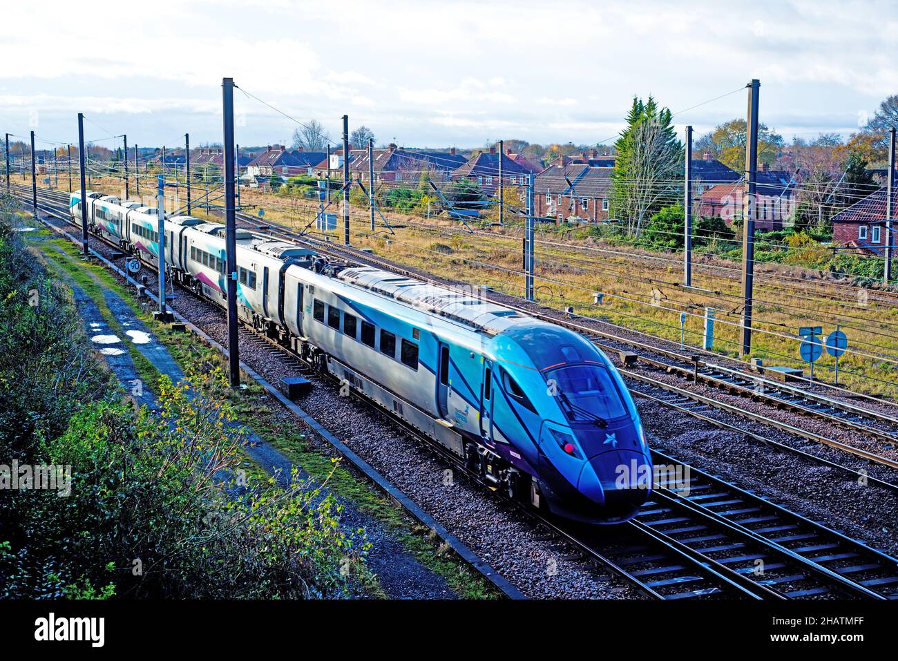 Transpennine train at Holgate, York, England Stock Photo - Alamy