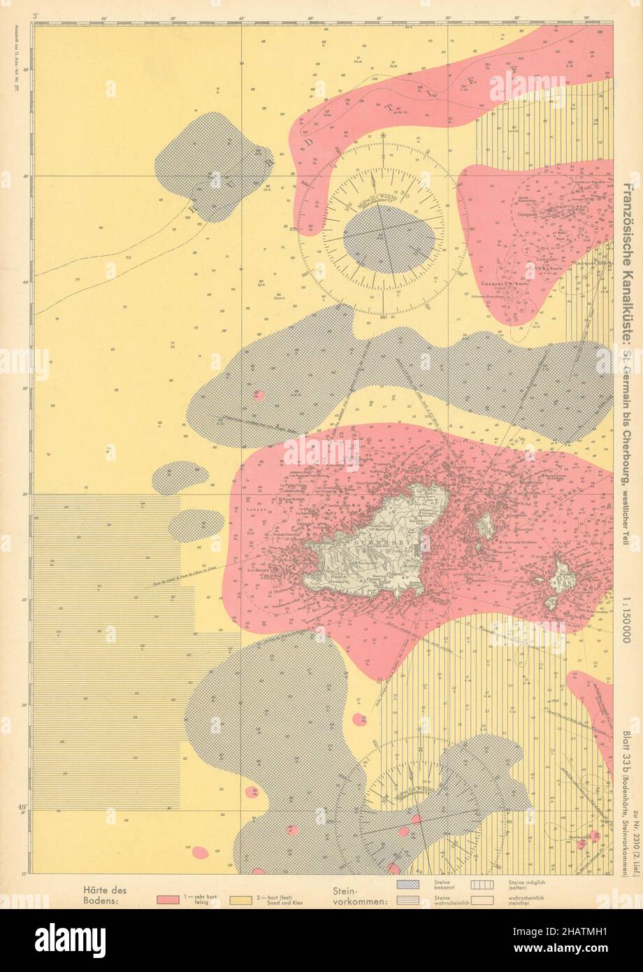 33b. Channel Islands Guernsey Sark Herm. KRIEGSMARINE Nazi map 1940 old ...