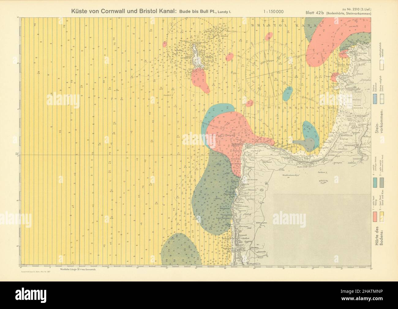42b. North Devon Cornwall coast. Hartland Bude Lundy. KRIEGSMARINE Nazi ...