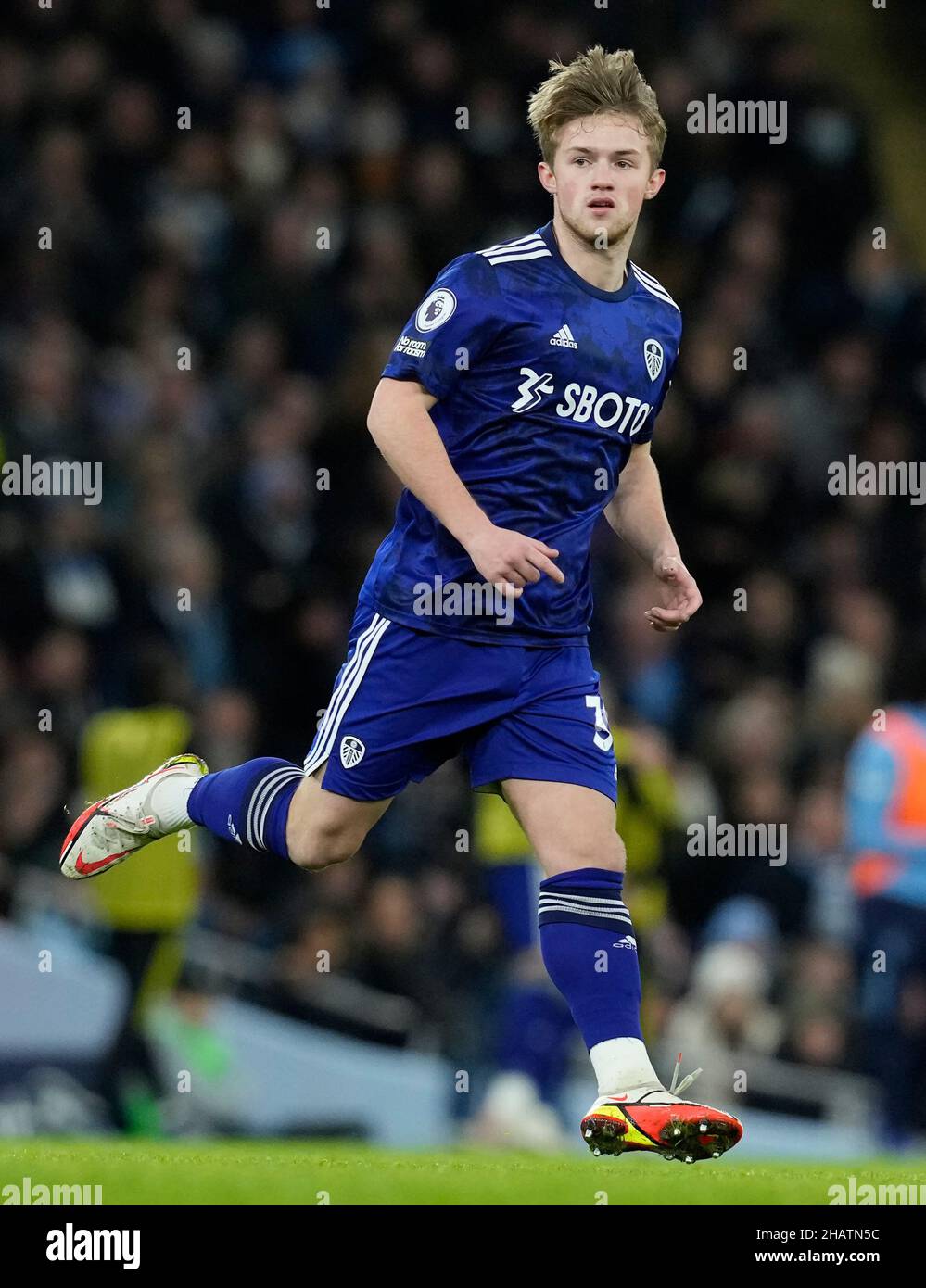 Manchester, England, 14th December 2021. Joe Gelhardt of Leeds United ...