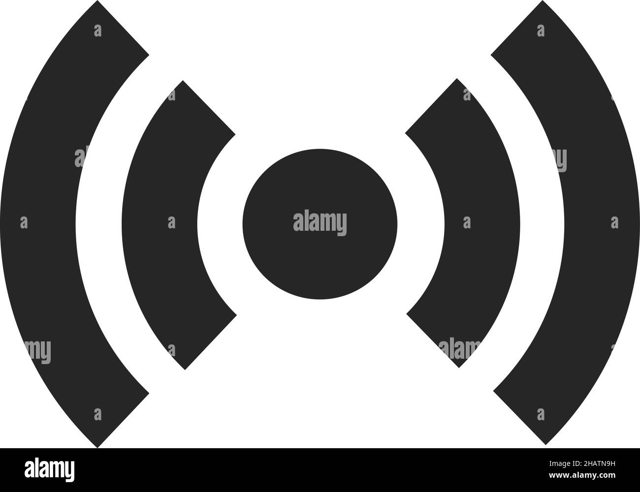 Wireless signal icon. Broadcast symbol in simple line style Stock ...