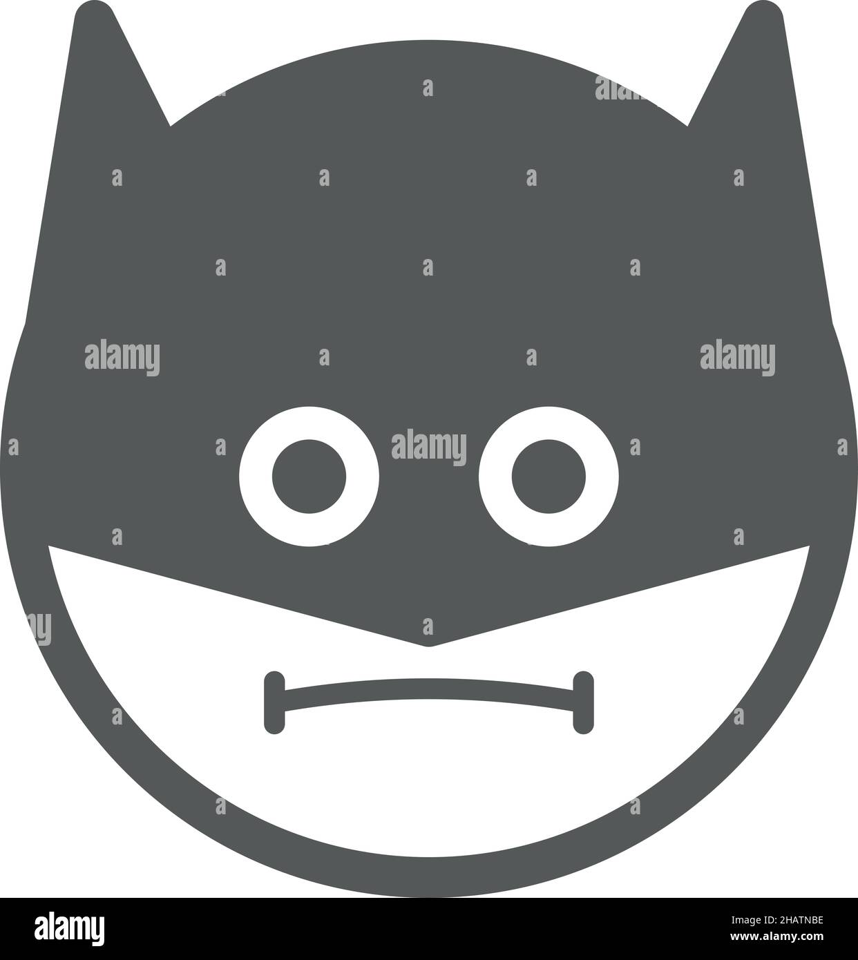 Hero head in mask. Superhero emoji. Cool poker face Stock Vector Image ...