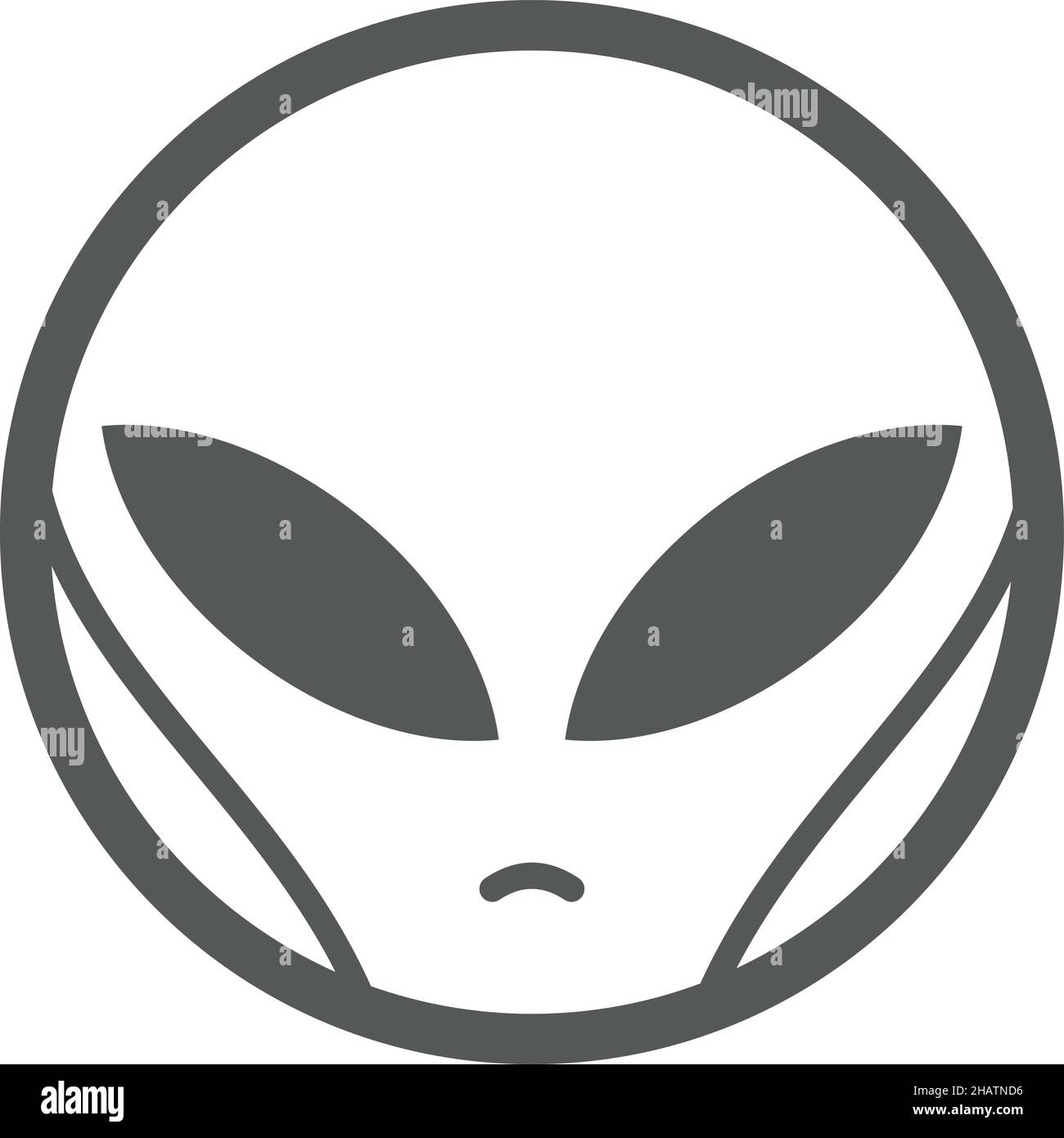 Alien round icon. Cosmos creature face emoji Stock Vector Image & Art ...