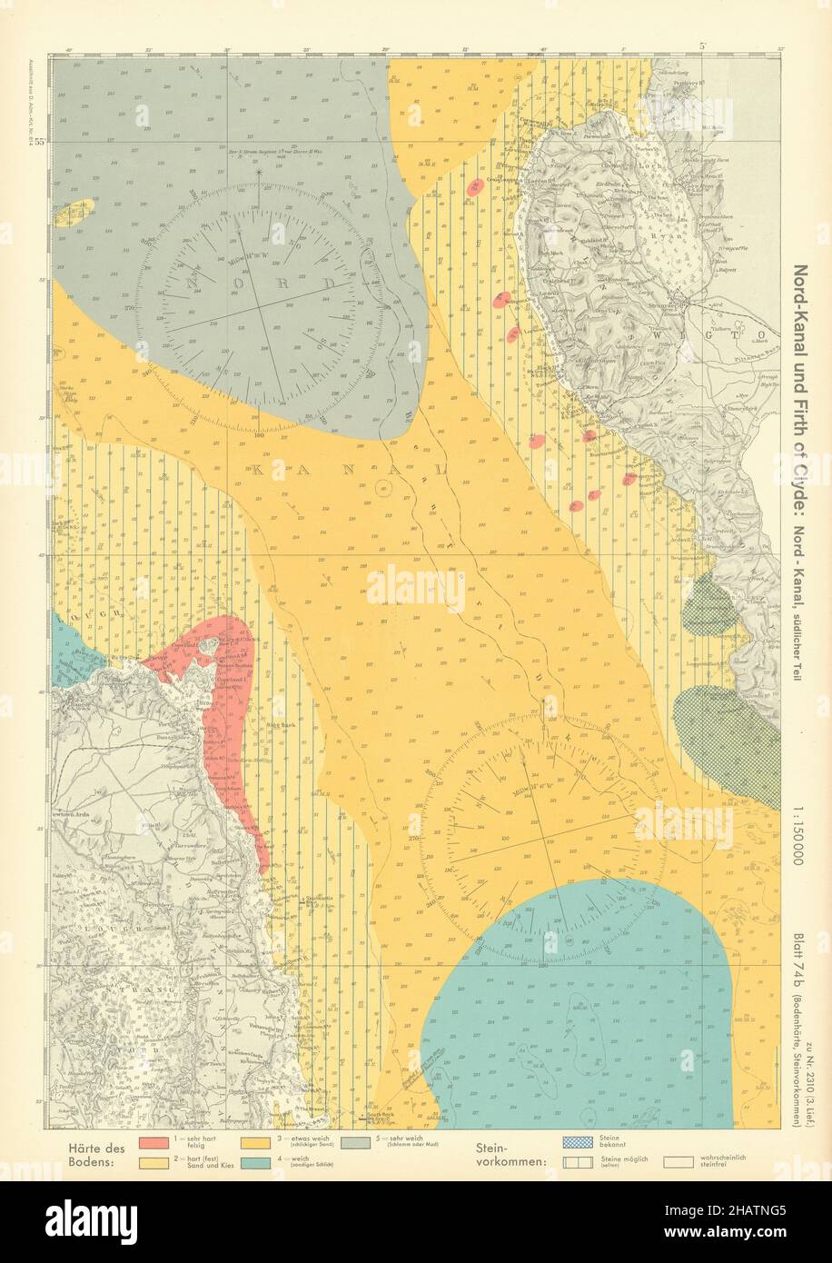 74b. North Channel. County Down Rhins of Galloway. KRIEGSMARINE Nazi ...