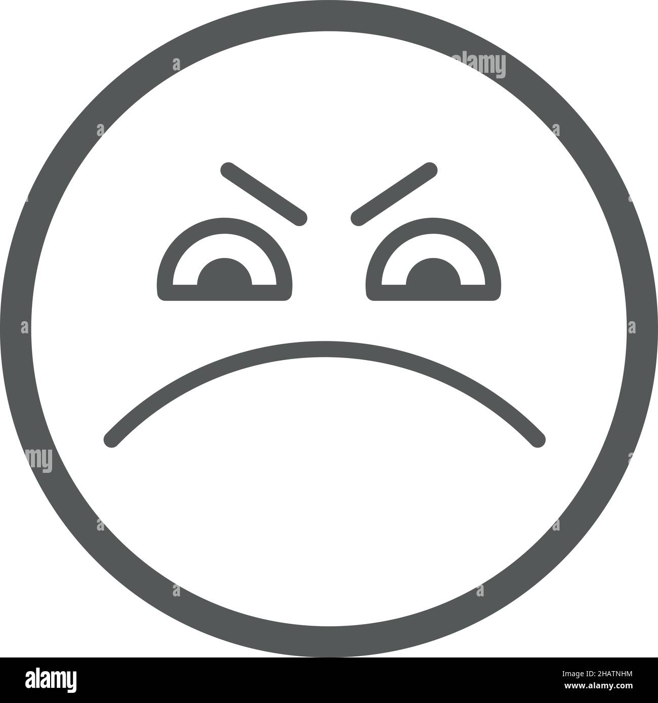 Annoyed emoji. Angry face expression. Hate icon Stock Vector Image ...