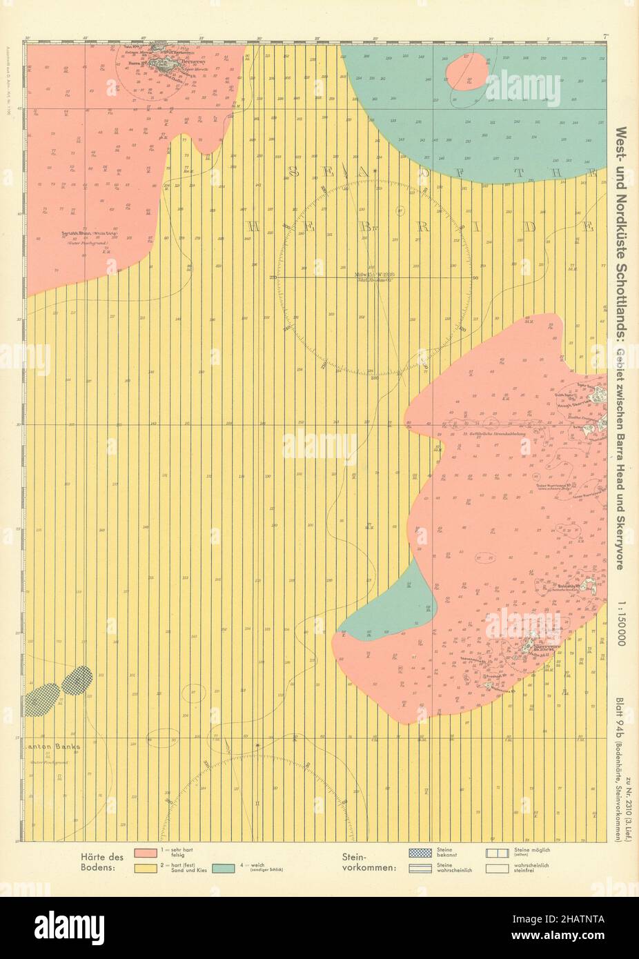 94b. Tiree - Barra Head Mingulay Hebrides. KRIEGSMARINE Nazi map 1940 ...