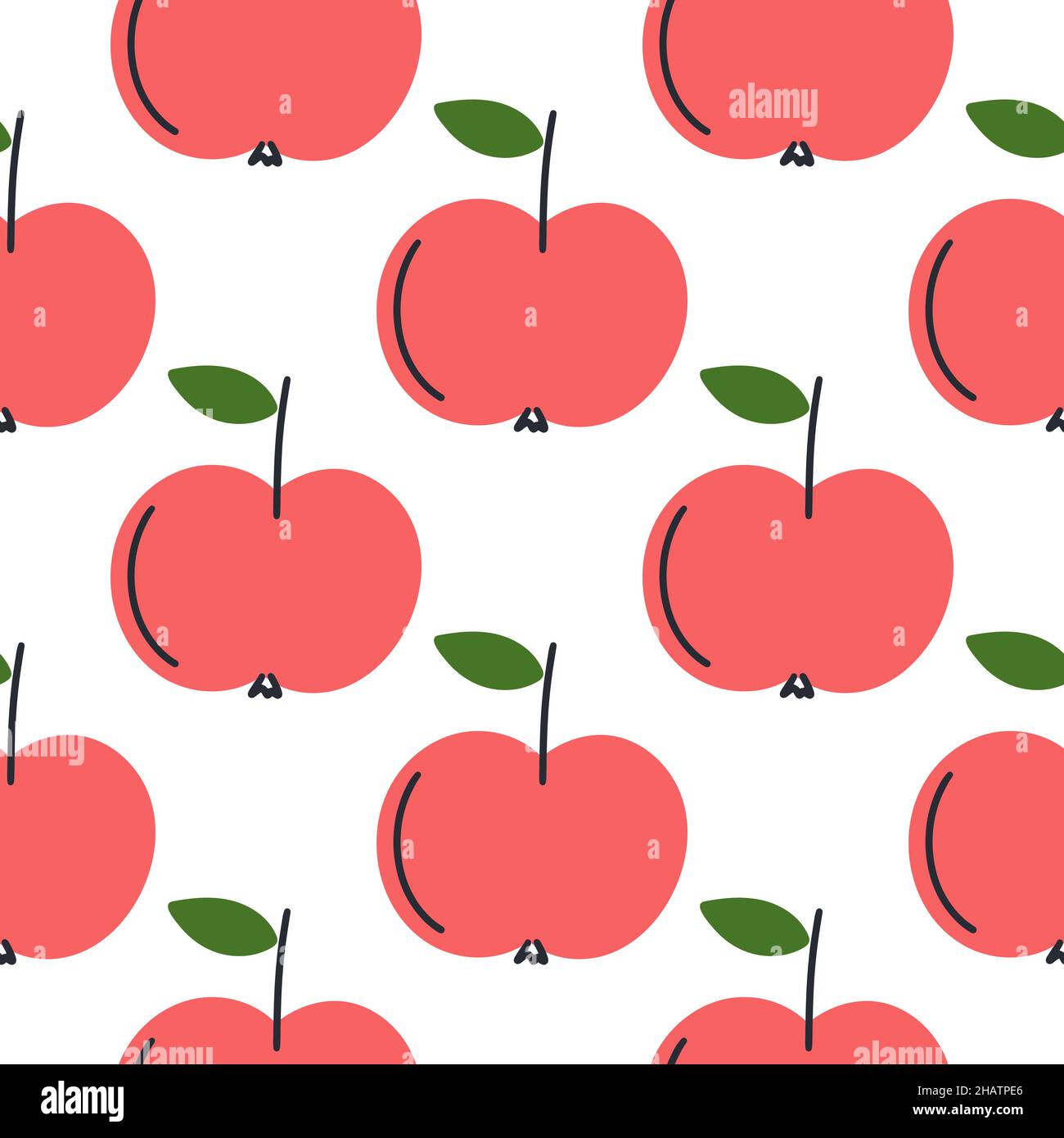 Apples seamless pattern vector illustration Stock Vector Image & Art ...