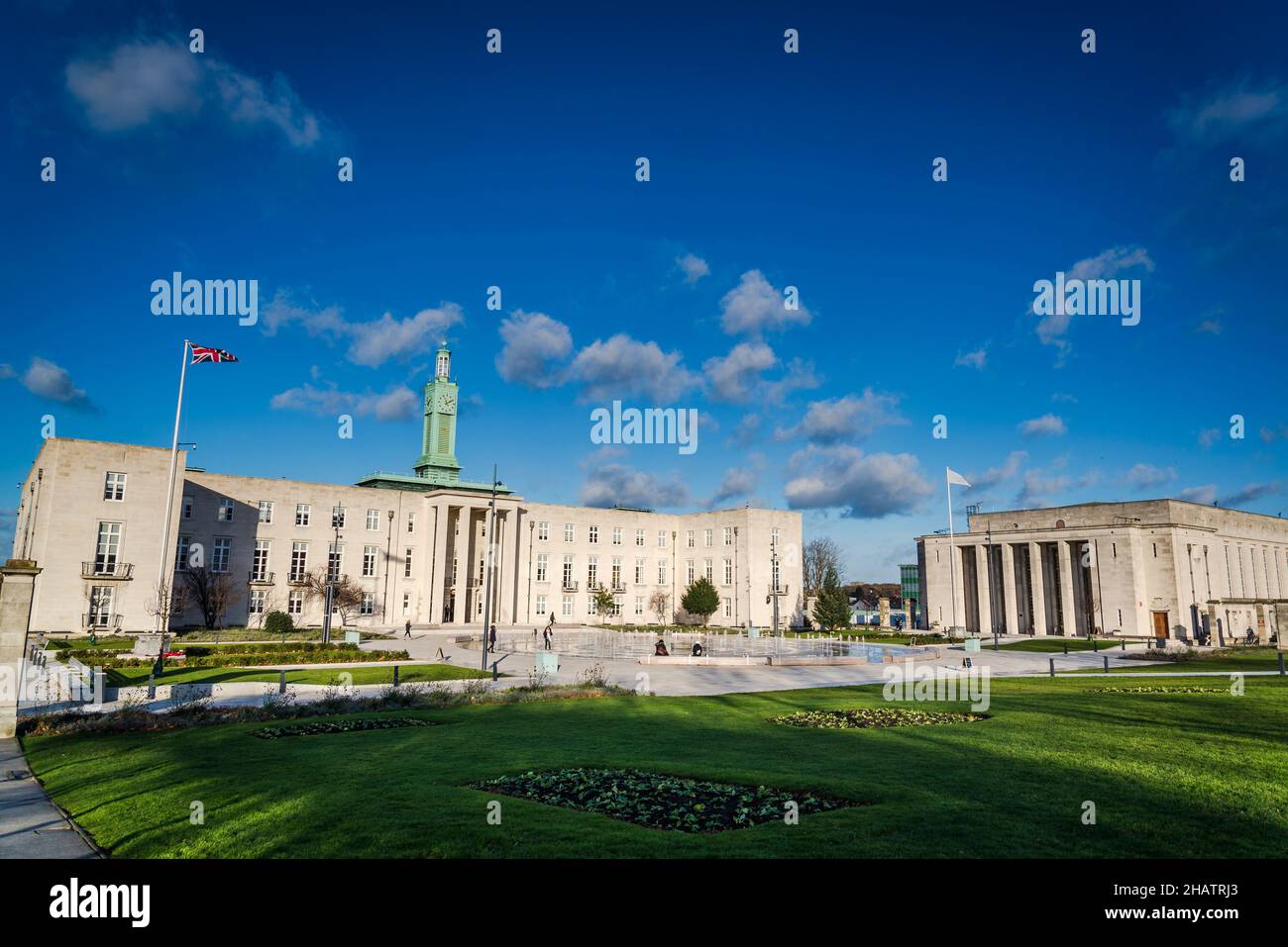 Waltham Forest Town Hall, a Grade II Listed Building, built in 1942 in ...