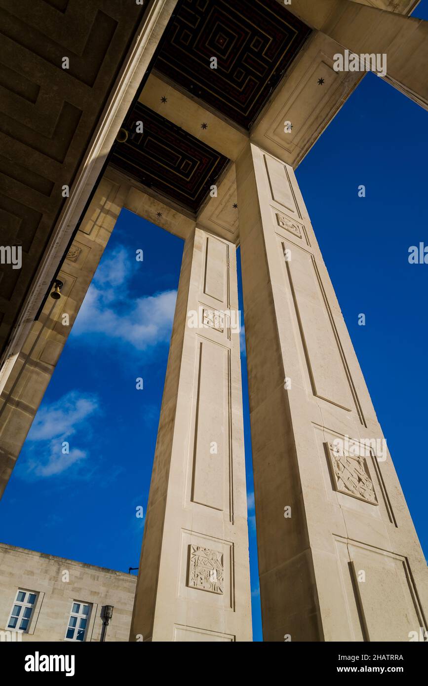 Entrance columns, Waltham Forest Town Hall, a Grade II Listed Building ...