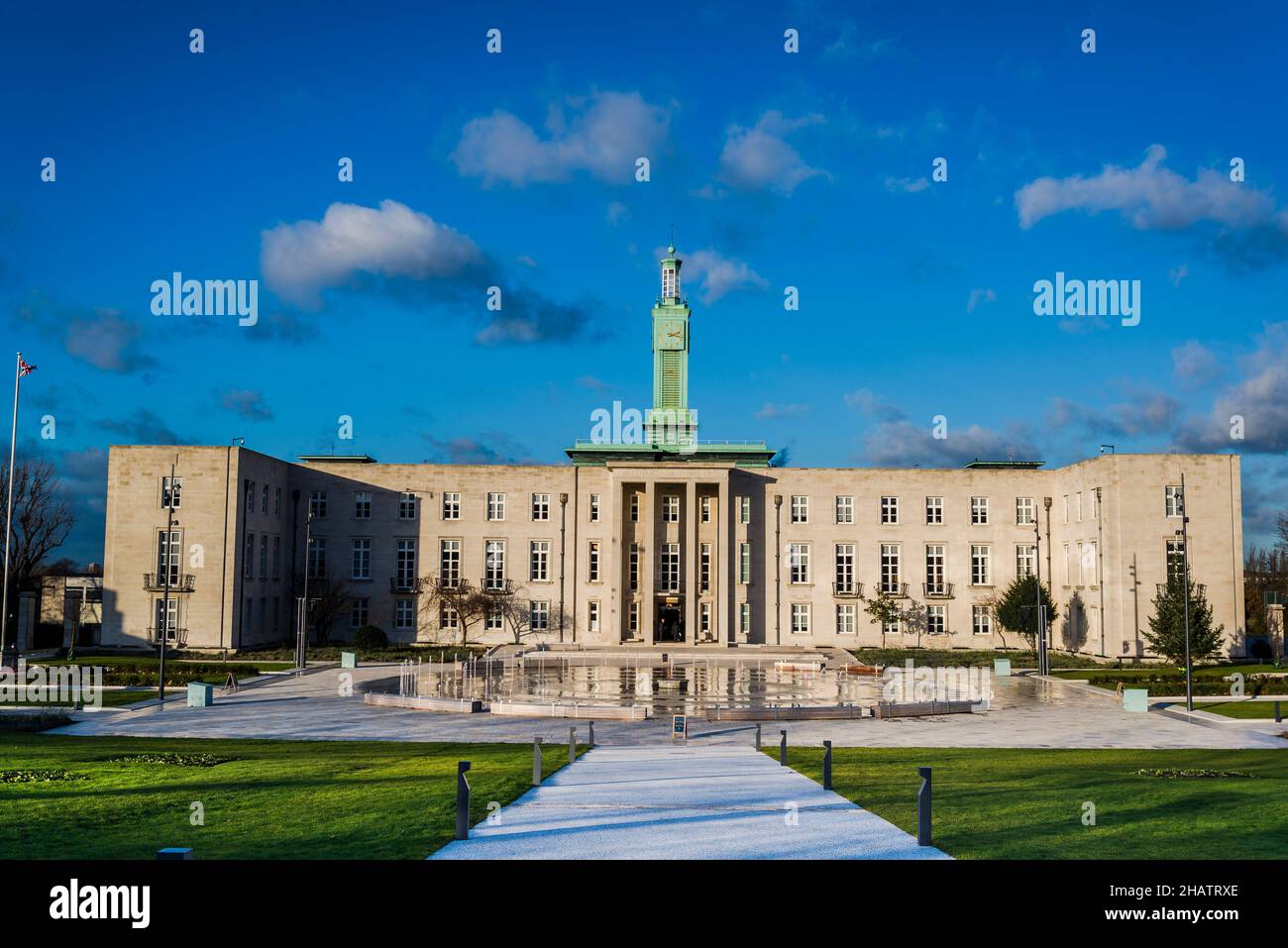 Waltham Forest Town Hall, a Grade II Listed Building, built in 1942 in ...