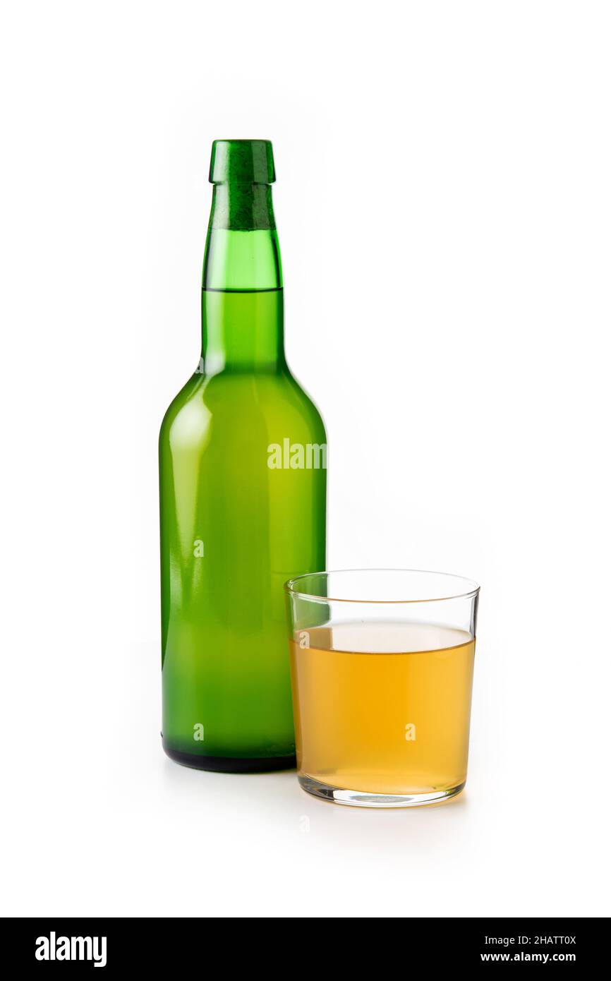 Apple cider drink isolated on white background Stock Photo - Alamy