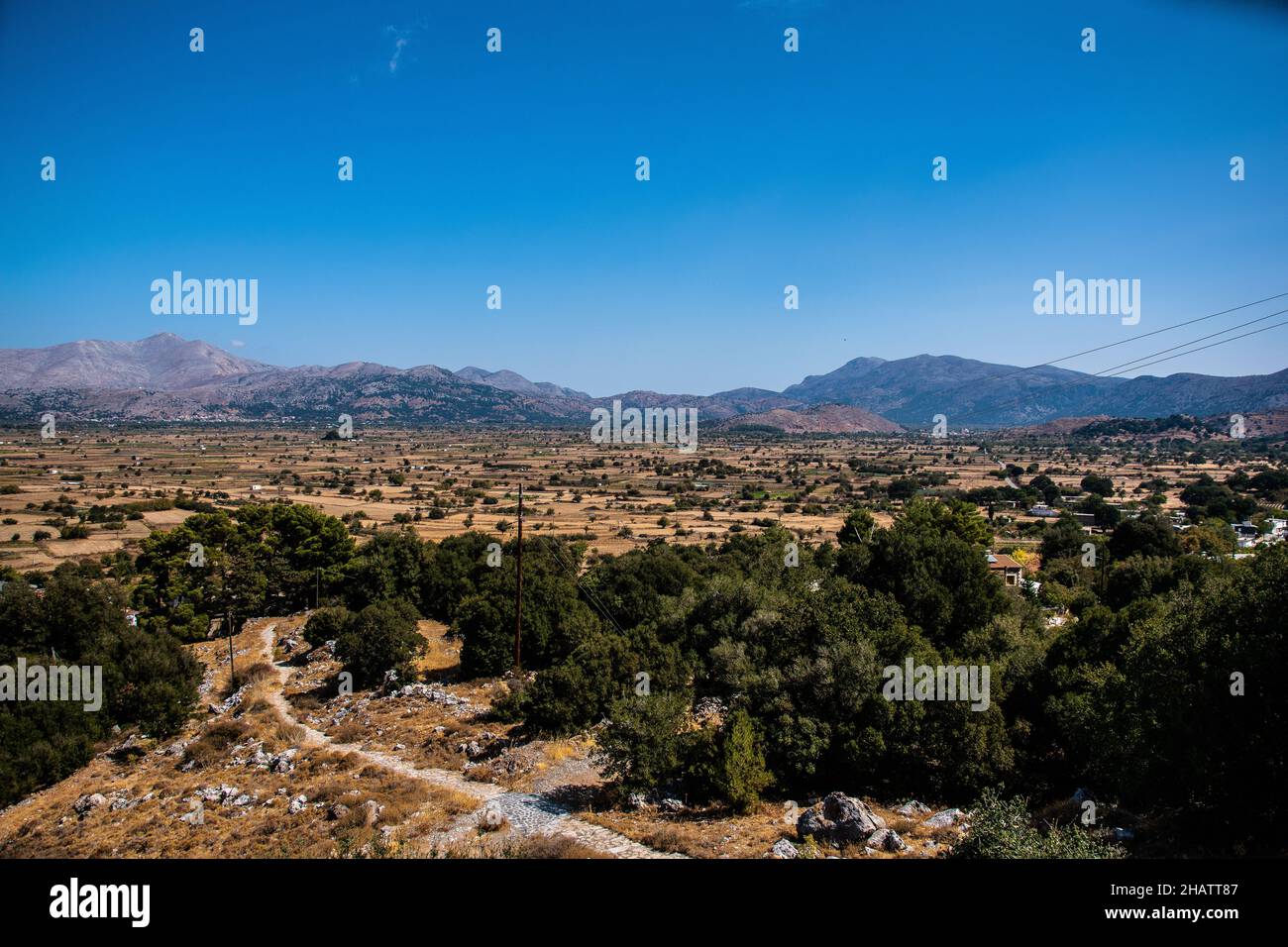 View to Lassithi plateau in Crete, Greece Stock Photo - Alamy