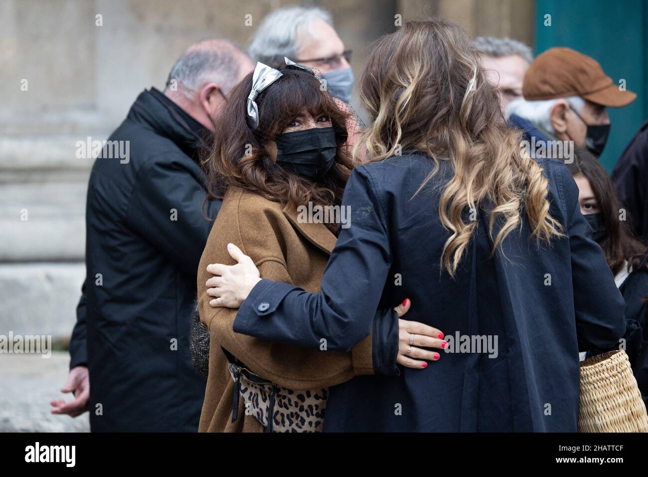 Paris, France, 15/12/2021, Elsa Wolinski during the funeral of Maryse ...