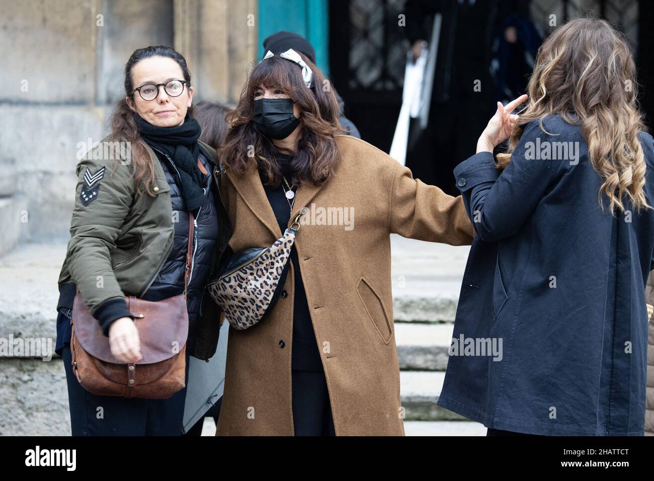 Paris, France, 15/12/2021, Elsa Wolinski during the funeral of Maryse ...