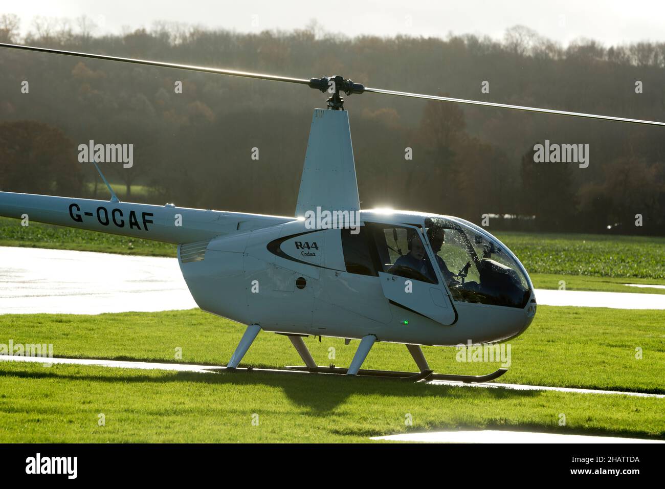 Robinson R44 Cadet helicopter (G-OCAF) at Wellesbourne Airfield ...
