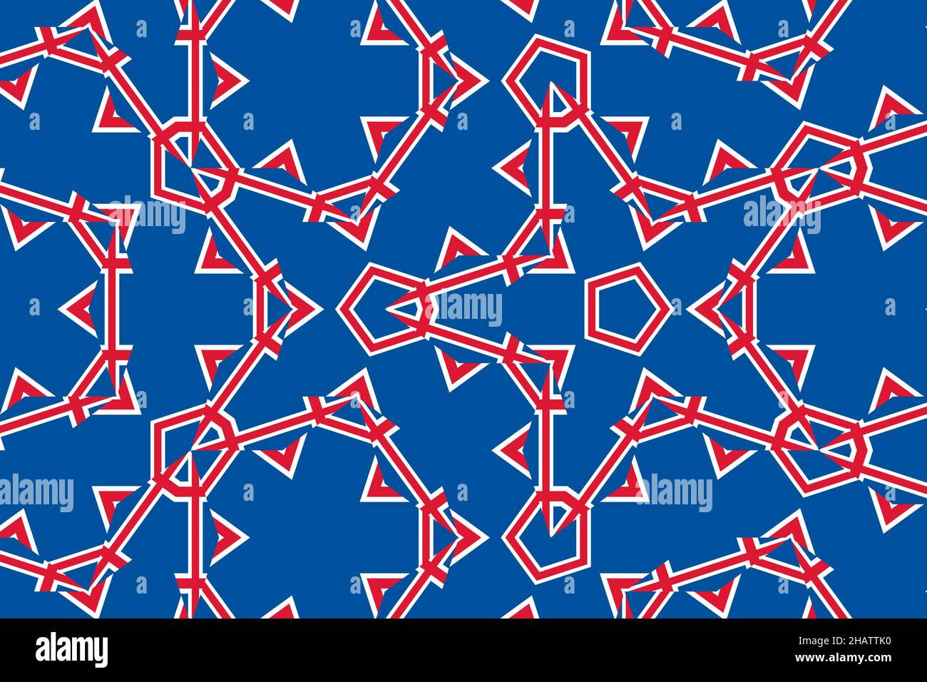 Geometric pattern in the colors of the national flag of Iceland. The ...