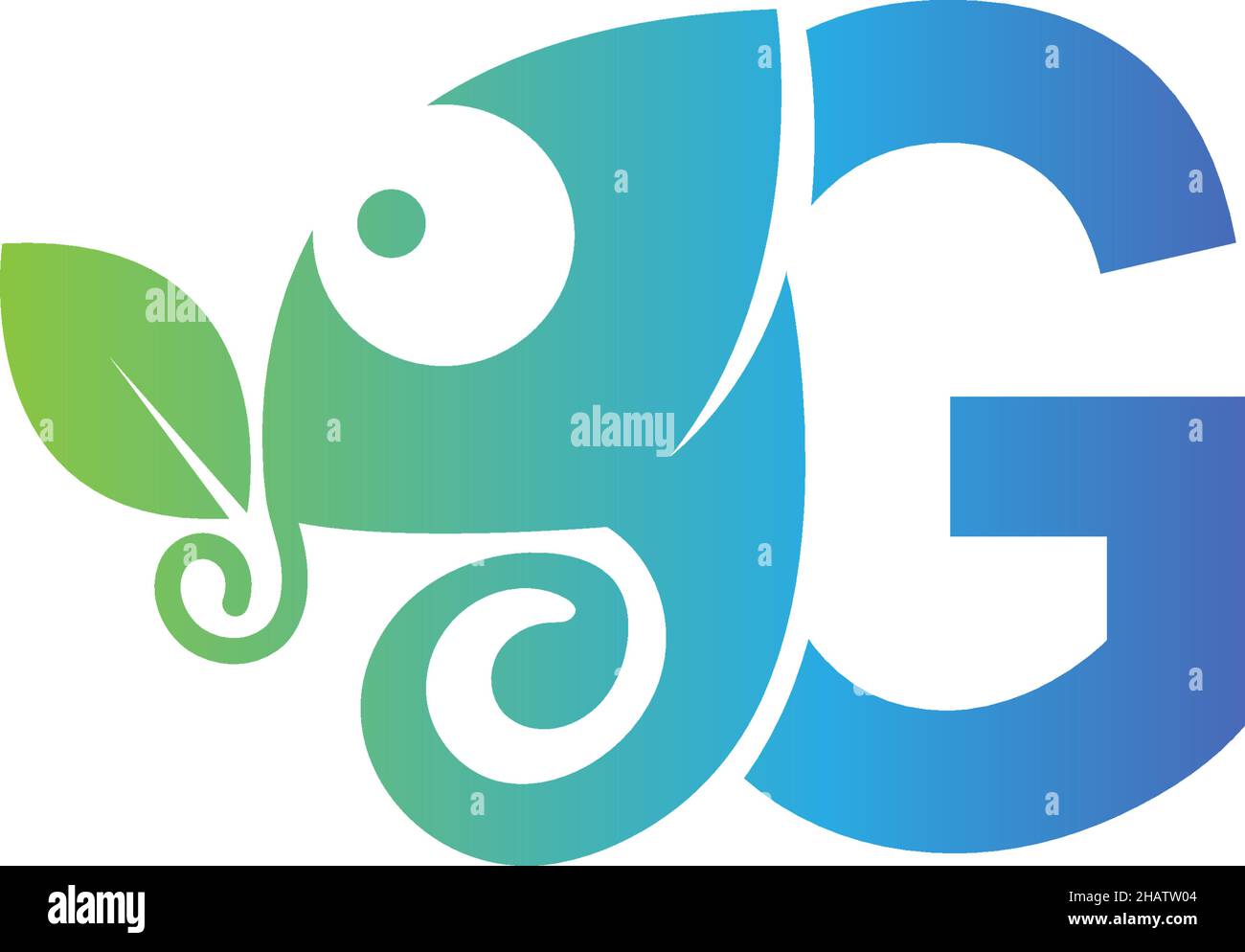 Letter G icon with chameleon logo design template vector Stock Vector ...