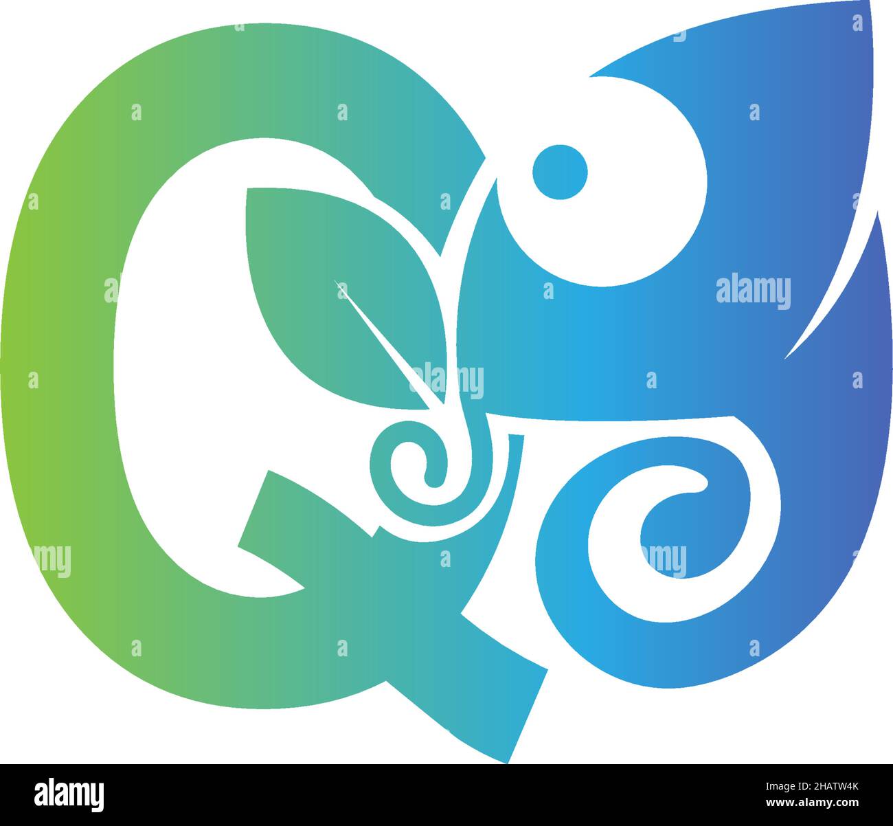 Letter Q icon with chameleon logo design template vector Stock Vector ...
