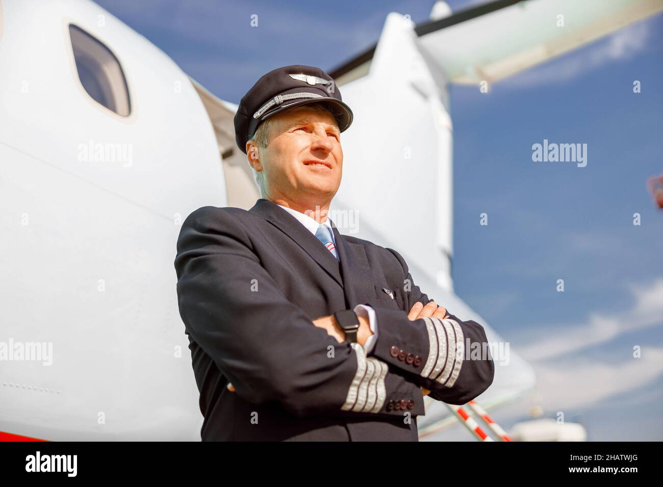 Airplane captain hat hi-res stock photography and images - Alamy