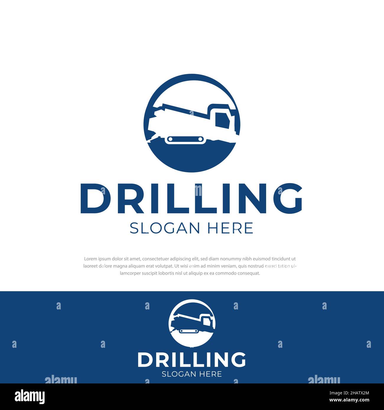 Drilling design logo, heavy equipment, symbol, icon design template ...