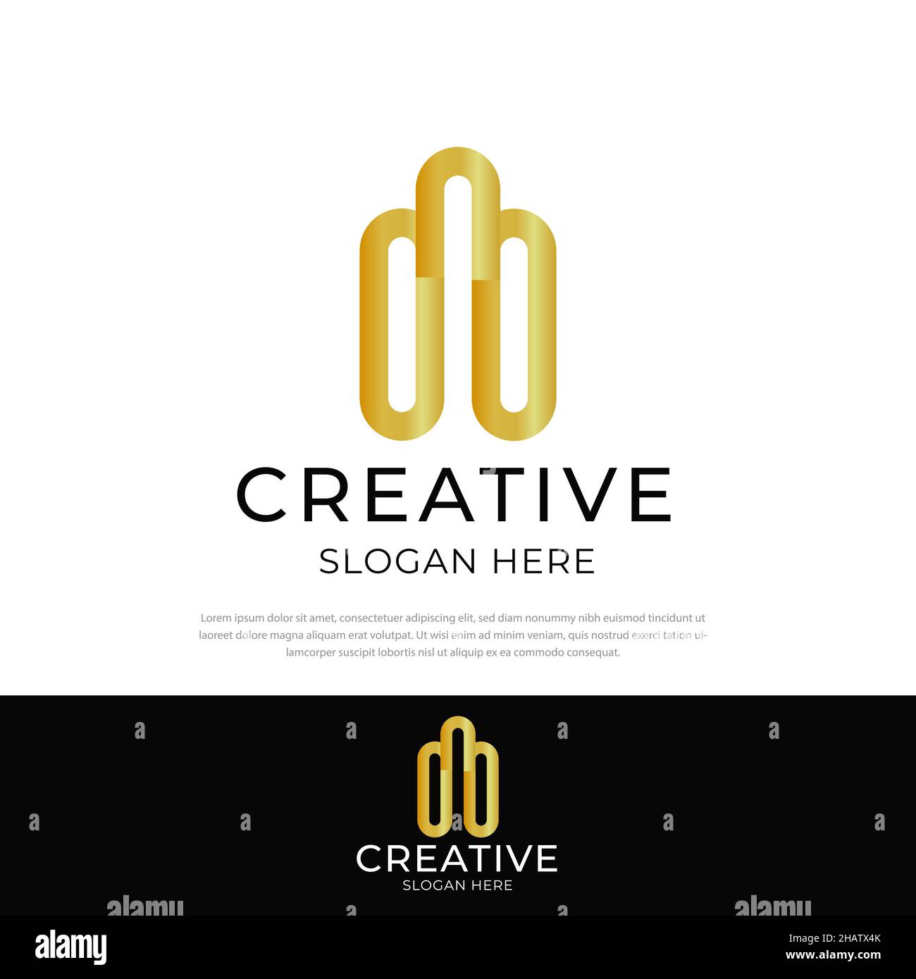 Real Estate design logo, luxury gold color building, vector, symbol ...