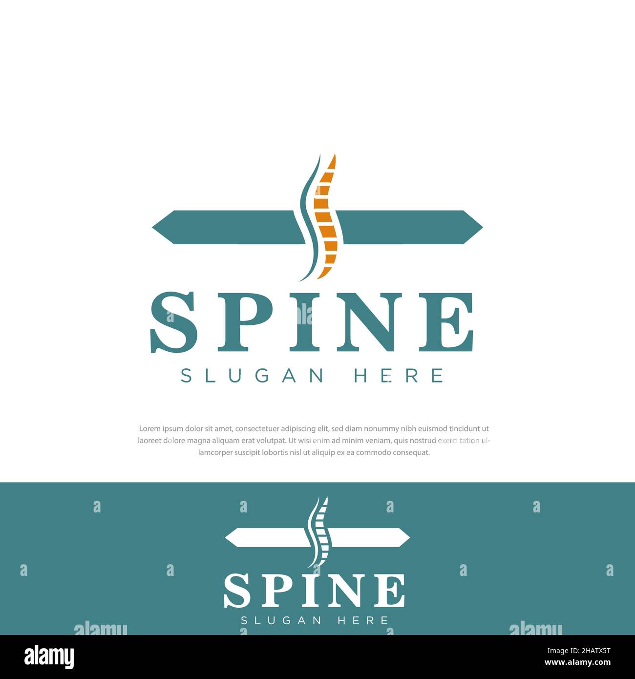 Spine logo right and left arrow direction symbol for medical,bone ...