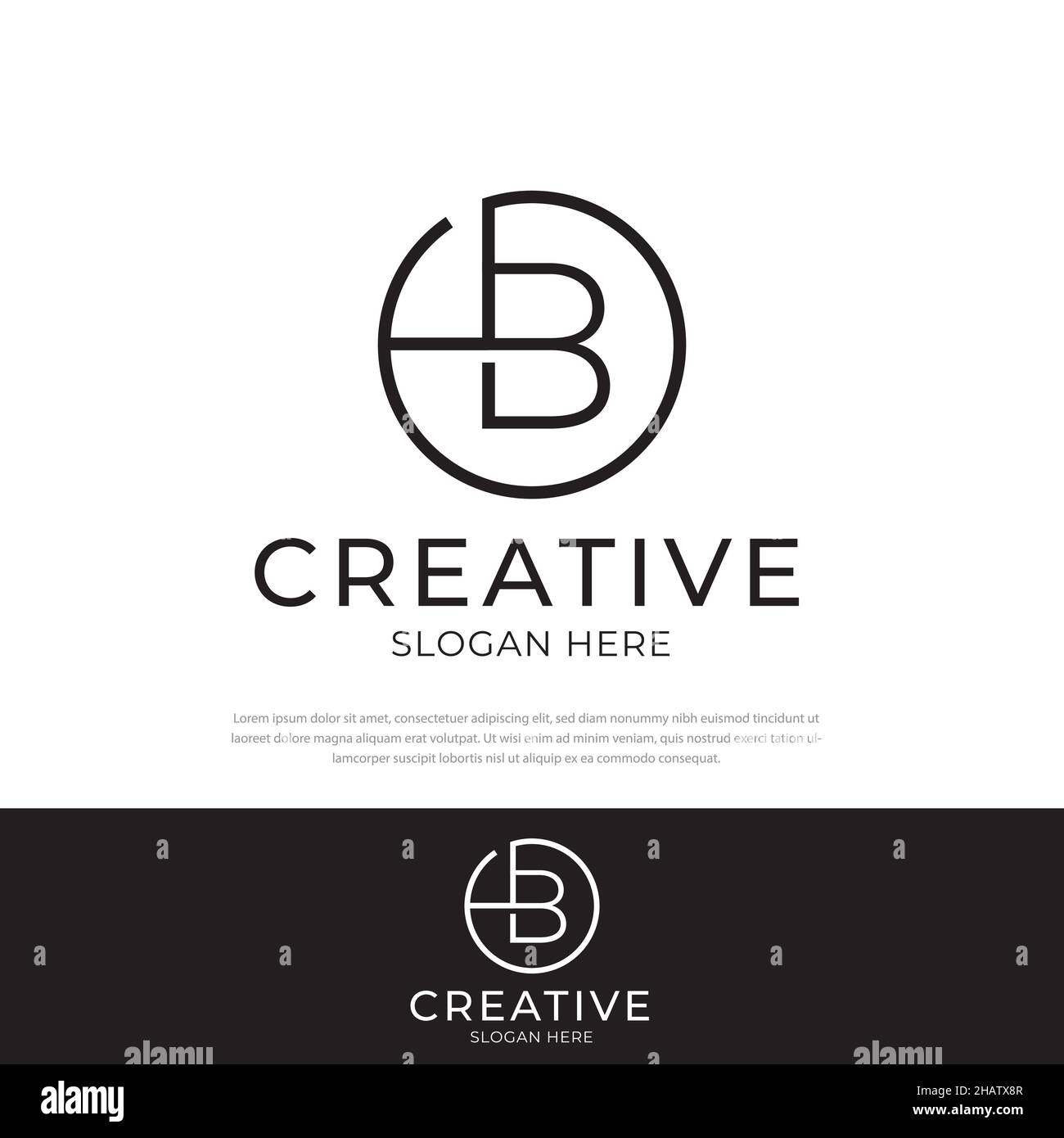 Creative B logo design in circle, minimal B scratch based vector icon ...