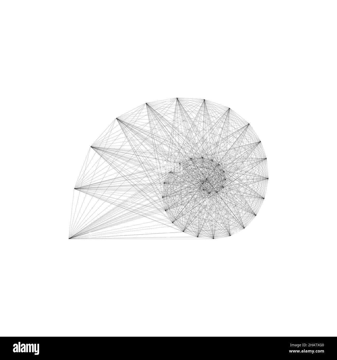 Vector illustration of seashell logo. Minimalistic line art style Stock ...