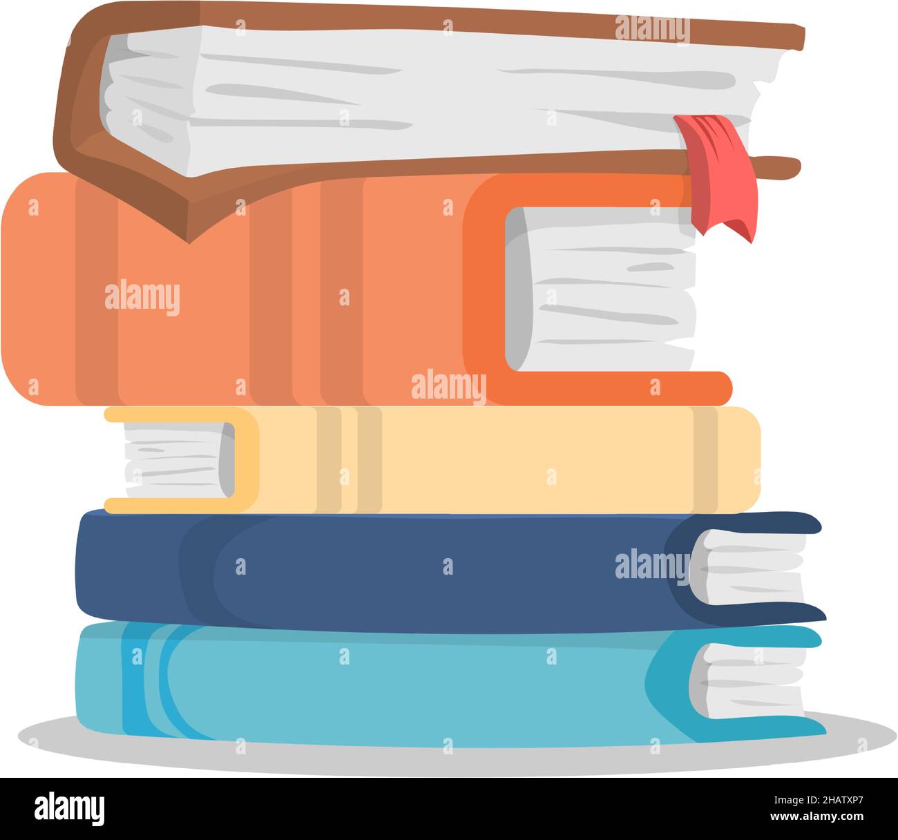 Heap of books. Book stack icon. Hard covers pile Stock Vector Image ...