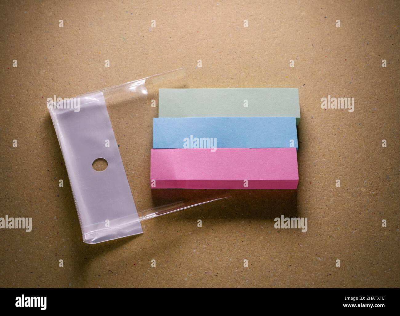 Empty space note papers for copy space your own words Stock Photo - Alamy