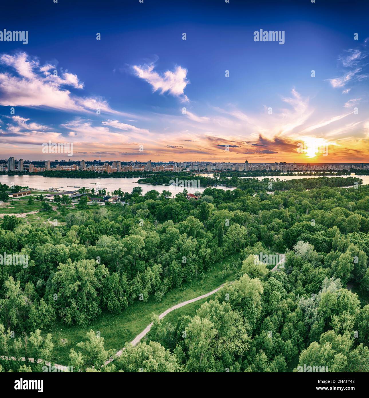 Rural summer sunset Stock Photo - Alamy