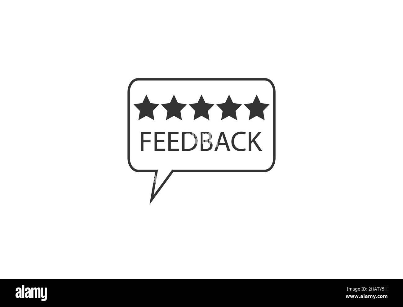 Feedback, rating with star icon. Vector illustration Stock Vector Image ...