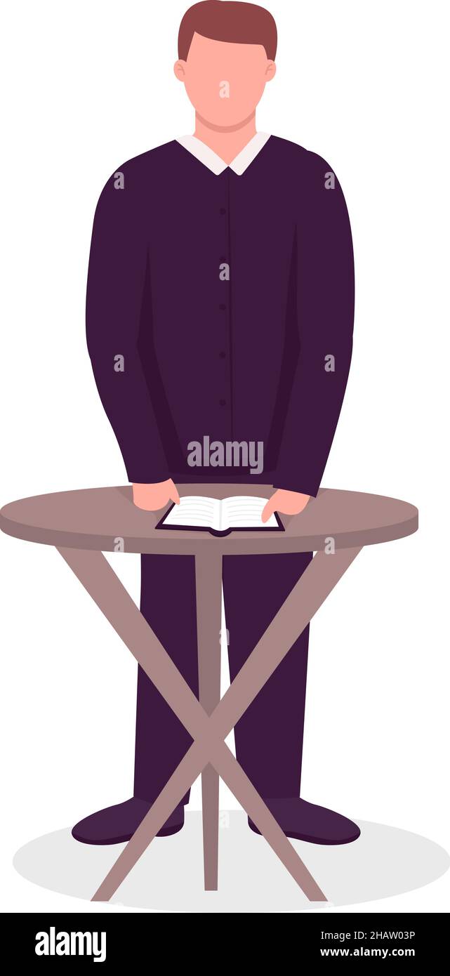 Cartoon catholic priest on white hi-res stock photography and images ...