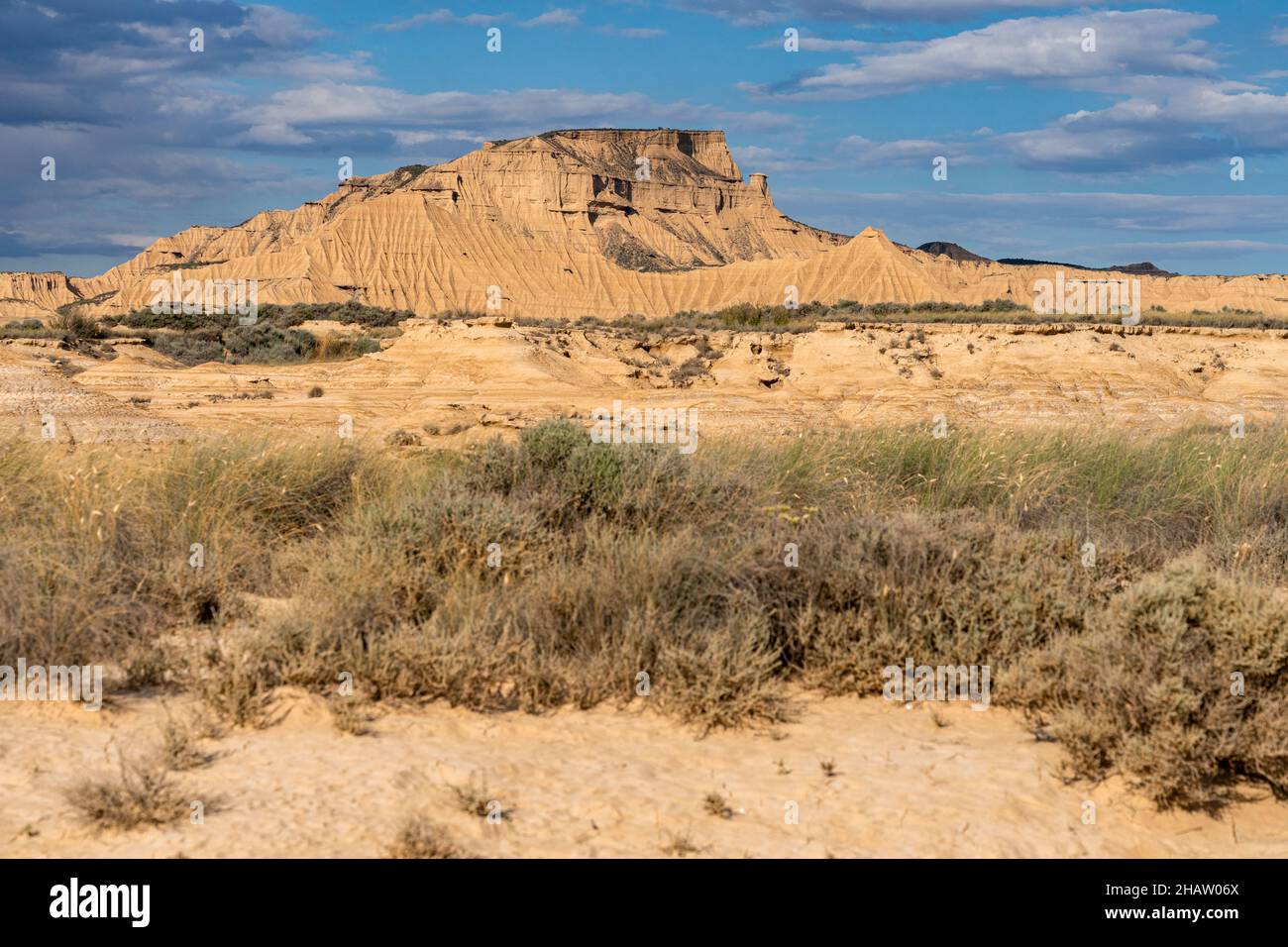 Desert area of Las Bardenas Reales in Navarra, Spain Stock Photo - Alamy